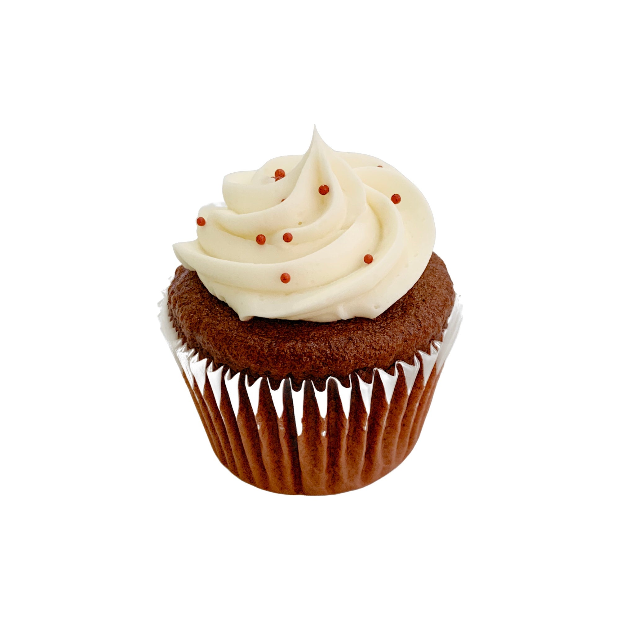 Red Velvet Cupcake White Background